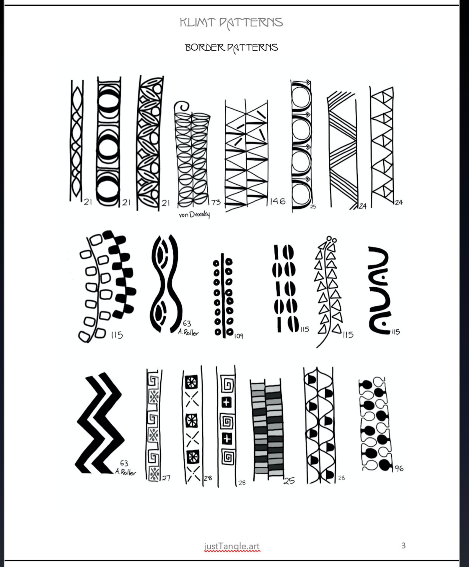 Klimt Patterns for Tanglers - Etsy