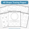 Shapes Tracing Road Mats Printable, 2D Shapes Recognition, Toddlers ...
