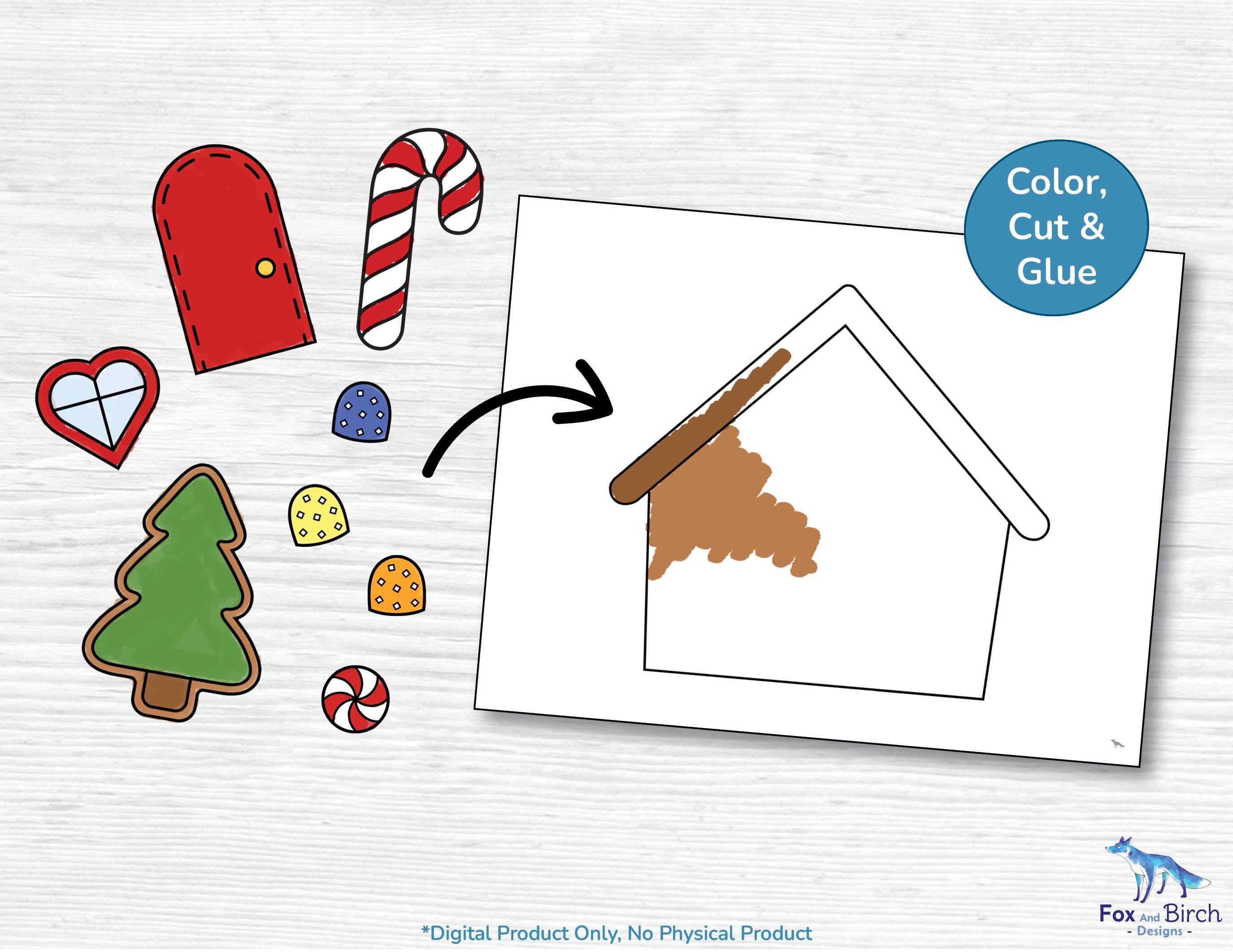 Decorate a Gingerbread House Christmas Craft Activity / Printable ...