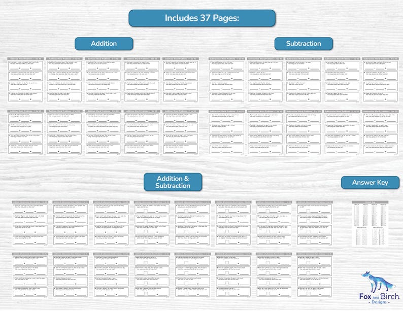 Grade 1 Math Word Problem Worksheets / Addition & Subtraction / Maths ...
