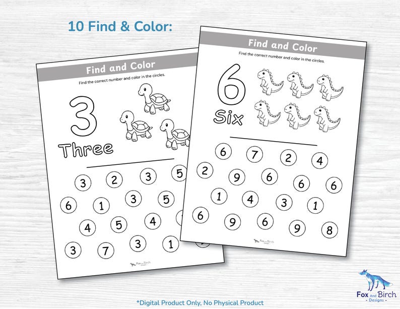 90 Preschool Math Counting Worksheet Bundle / Beginning Math Learning ...
