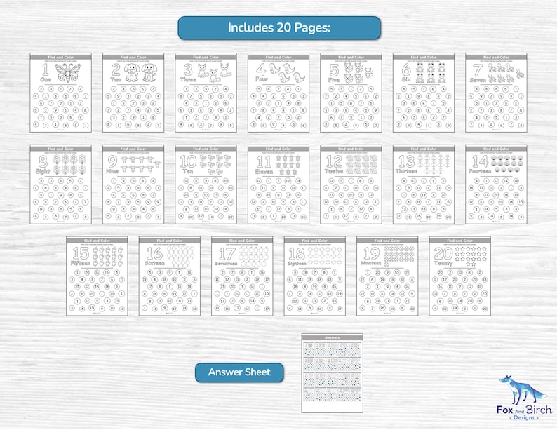 Find the Number Kindergarten Preschool Worksheet Activity / Number ...