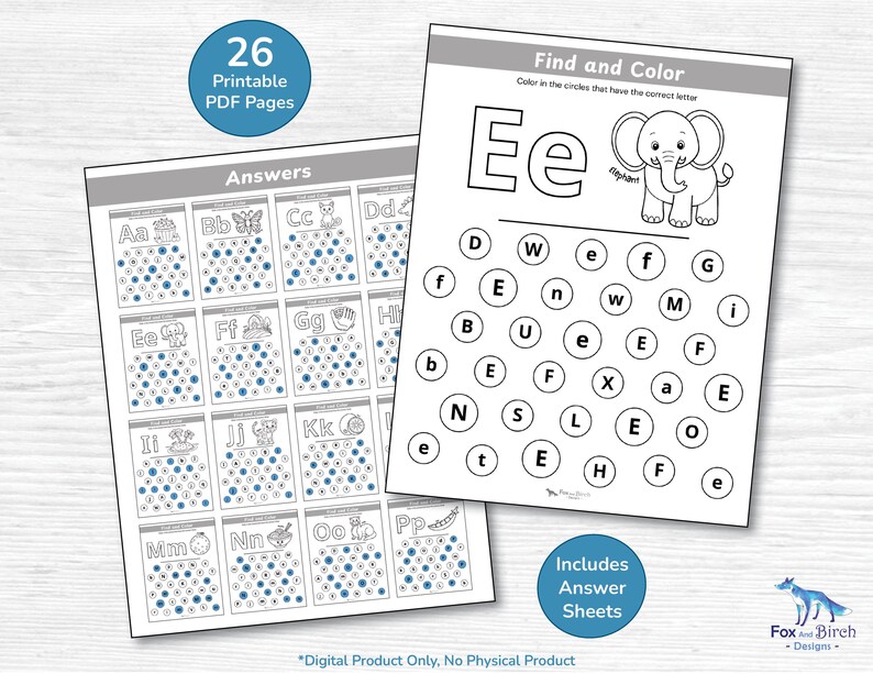 Find the Letter Kindergarten Preschool Alphabet Recognition Worksheet ...