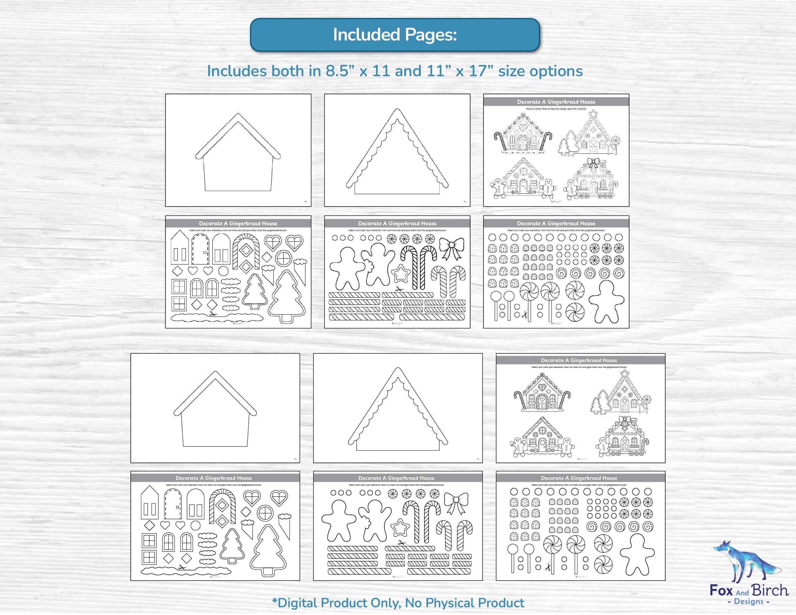 Decorate a Gingerbread House Christmas Craft Activity / Printable ...