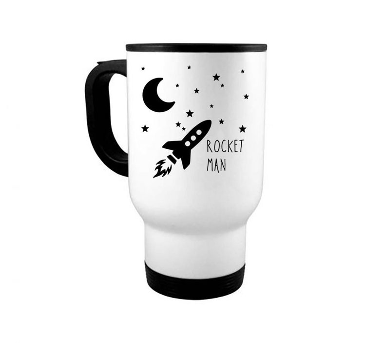 Rocket Man, Rocket Man Mug, 14oz Travel Mug, Rocket Mug, Space Mug ...