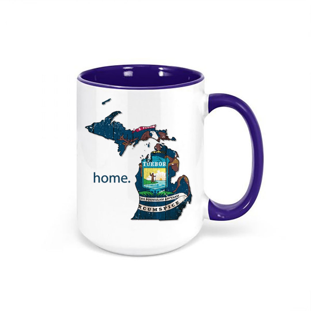 Michigan Coffee Mug, Michigan is Home, MI Mug, Michigan Native ...