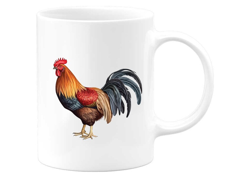 Rooster Coffee Cup, Rooster, Rooster Mug, Chicken Cup, Rooster Lover ...