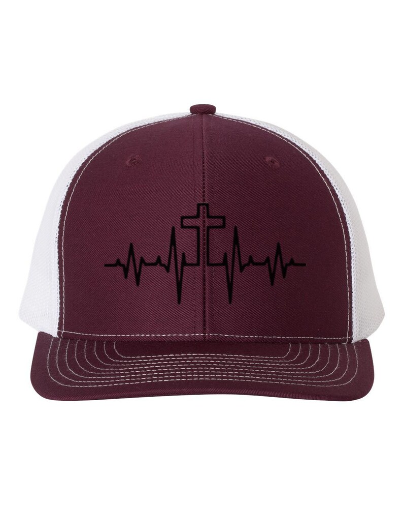 Christian Hat Heartbeat Cross Christian Snapback Cross Hat - Etsy