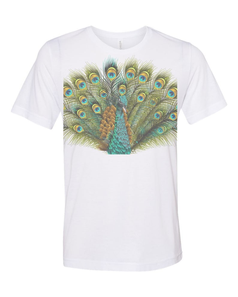 Peacock Shirt, Peacock Portrait, Unisex, Soft Bella Canvas, Vintage T ...