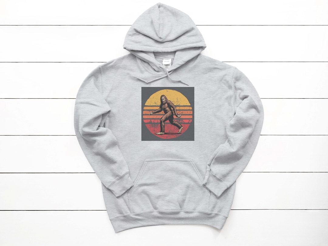 Bigfoot Hoodie, Sasquatch Hoodie, Bigfoot Sunset, Unisex Fit ...