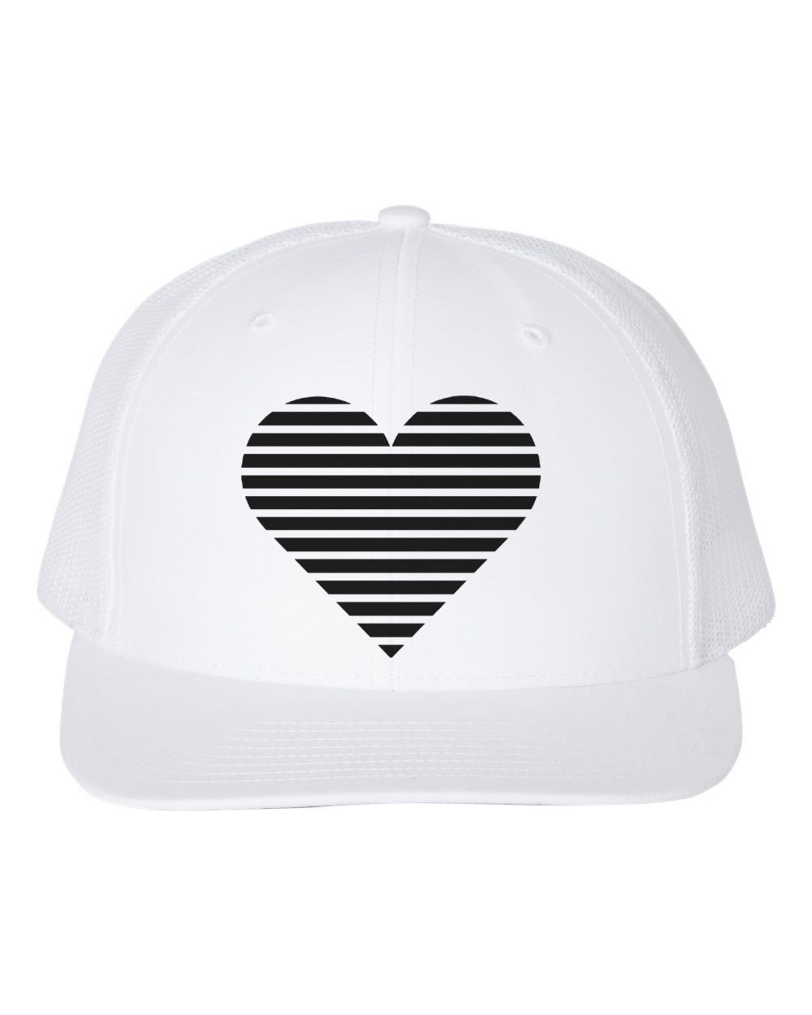 Heart Hat Striped Heart Trucker Hat Heart Cap Adjustable | Etsy