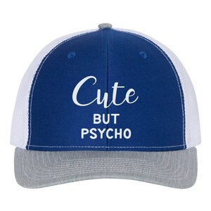 Cute but Psycho, Psycho Hat, Funny Hats, Snapback, Trucker Cap, Gift ...