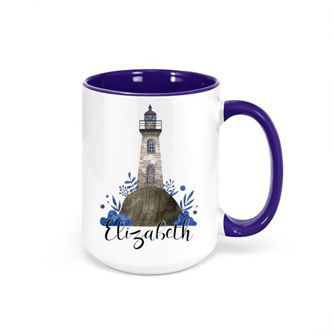 Lighthouse Mug, Custom Lighthouse, Lighthouse Coffee Cup, Lighthouse ...