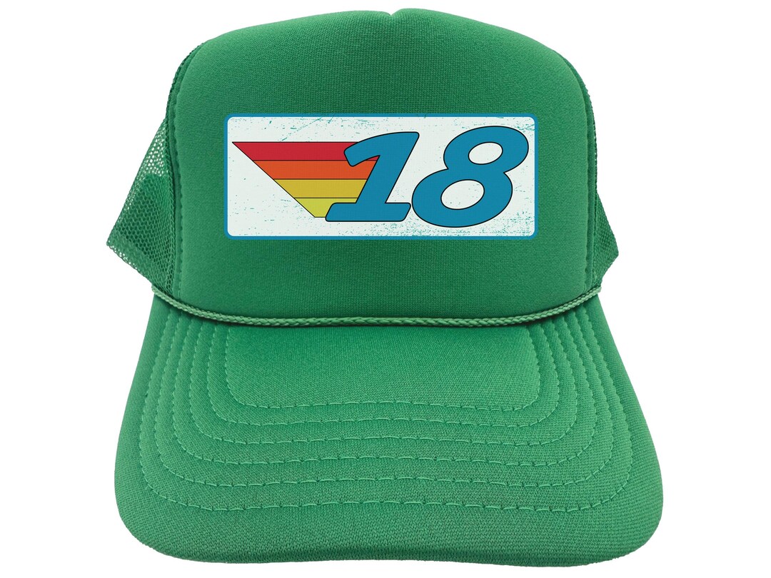 18th Birthday Hat, 18 Years, Birthday Trucker Hat, 18 Years Old, Adjustable Snapback, Otto Caps ...