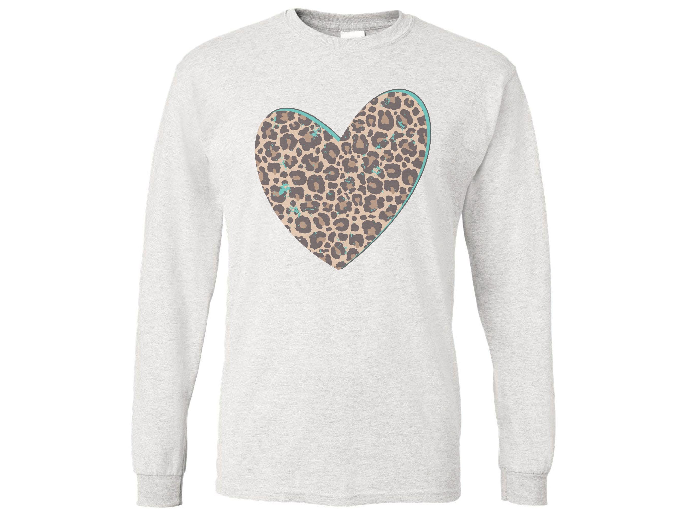 Leopard Heart, Leopard Shirt, Sublimation, Soft Bella T, Gift for Her ...