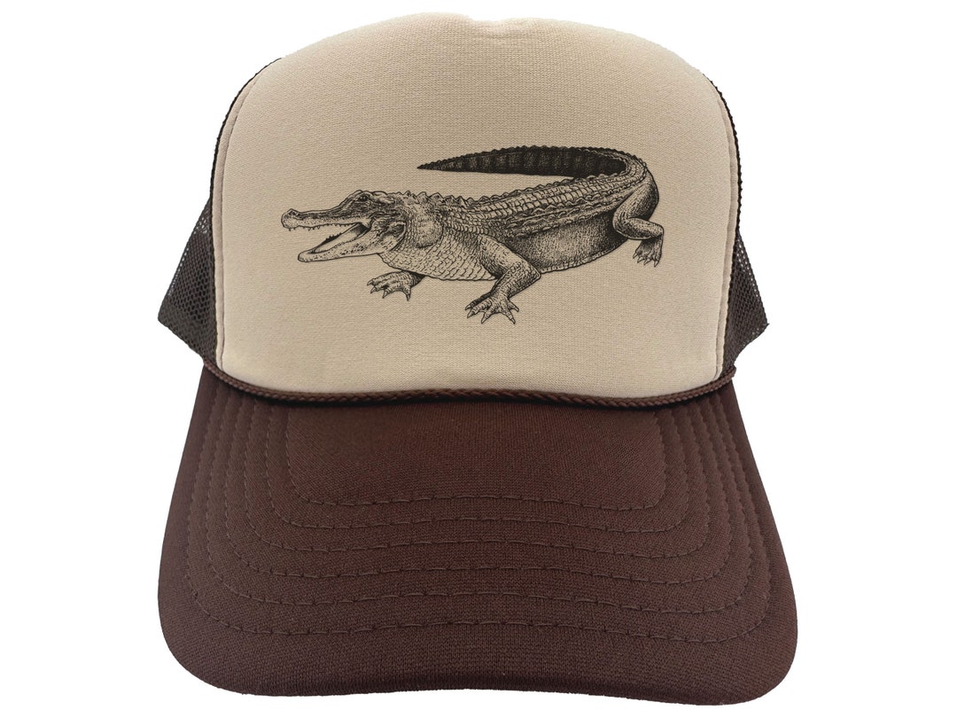 Alligator Hat, Alligator, Cajun Hat, Swamp Trucker Hat, Alligator Gift ...