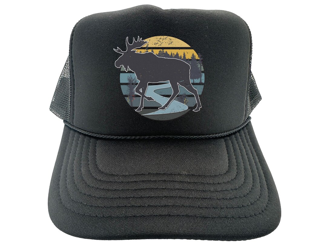 Moose Hat, Moose Sun, Otto Hat, Moose Hunting Hat, Wildlife Hat, Mesh ...