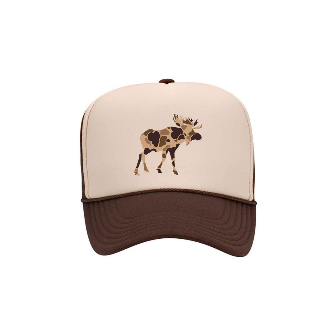 Moose Hat, Camo Moose, Moose Hunting Hat, Adjustable Snapback, Mesh ...