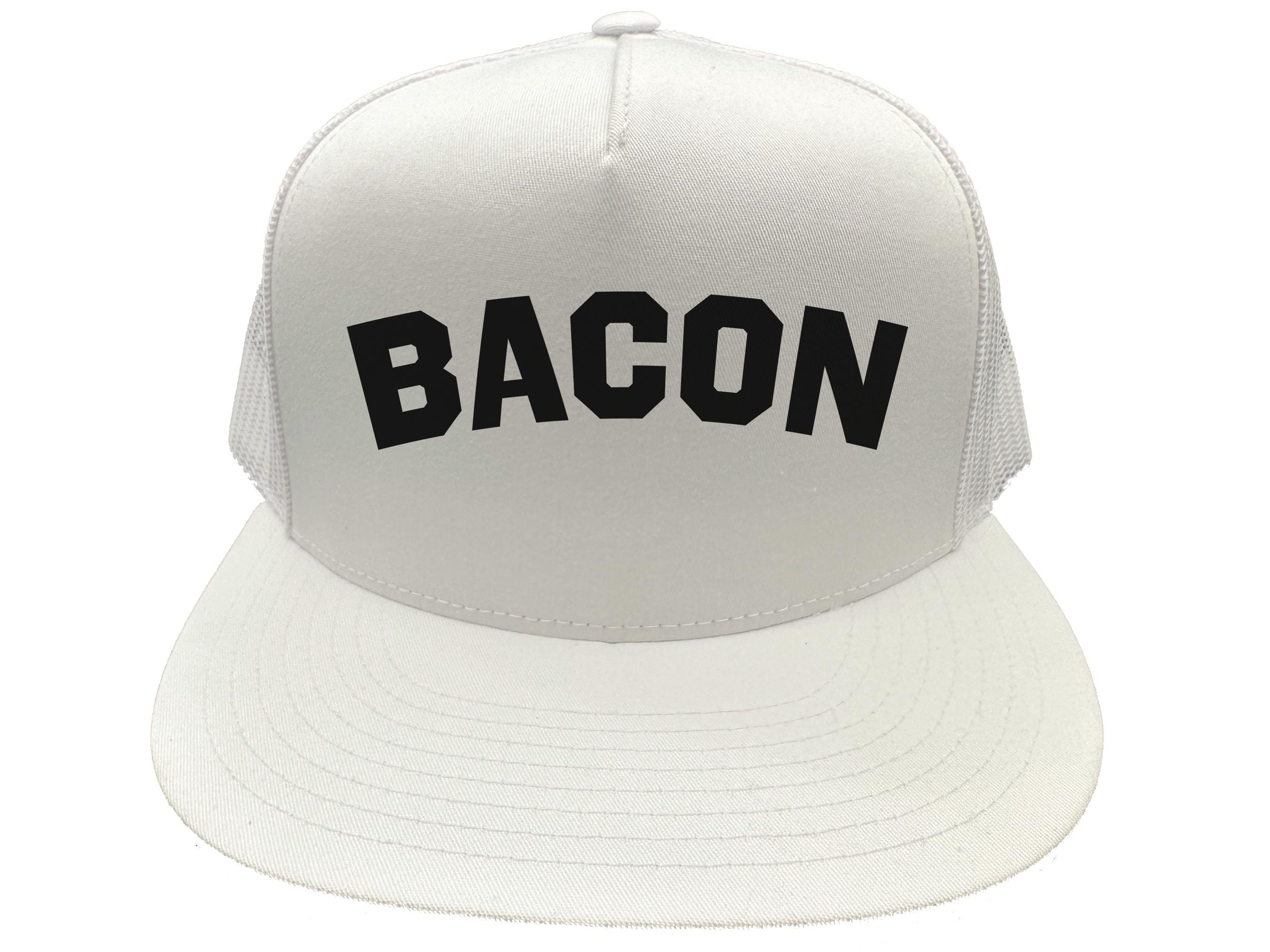 Bacon Hat, the Word Bacon, Bacon Lover, Bacon Apparel, Trucker Hat ...