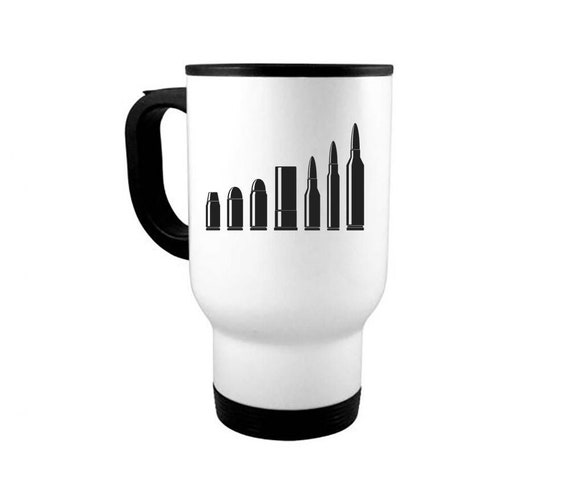 14oz Travel Mug Bullets Gun Mug Gun Gift Bullet Coffee | Etsy