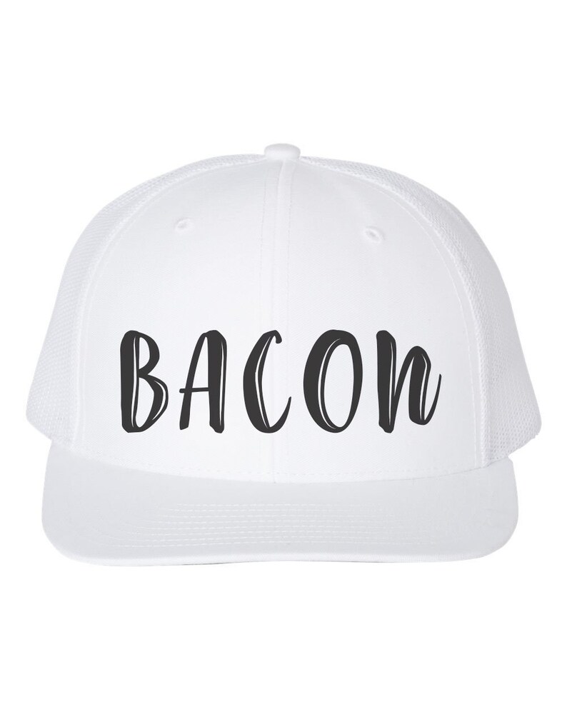 Bacon Hat the Word Bacon Bacon Lover Bacon Apparel Trucker - Etsy