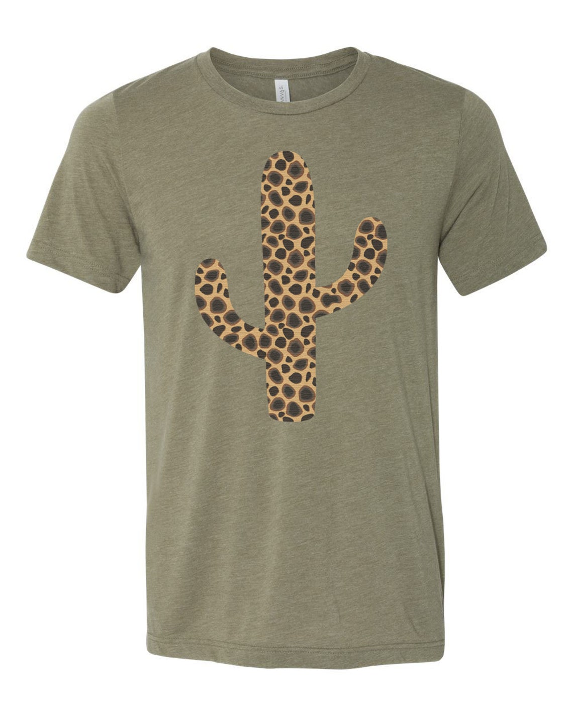 Leopard Cactus Leopard Print Soft Bella Tees Cactus Shirt - Etsy
