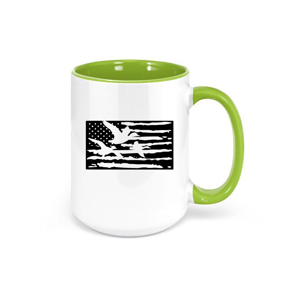 Duck Hunting Mug, Duck Flag, Waterfowl Mug, Hunting Coffee Mug, Gift ...