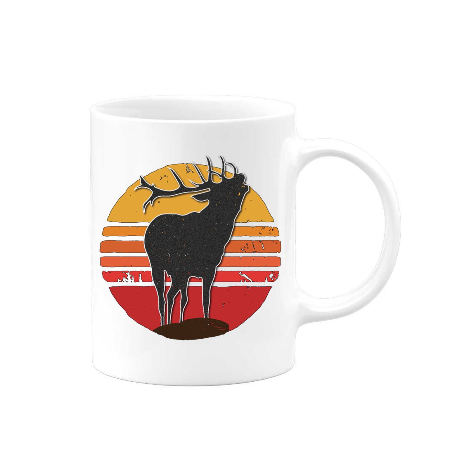 Elk Coffee Mug, Elk Sunset, Elk Hunting Mug, Rustic Mugs, Rustic Decor ...