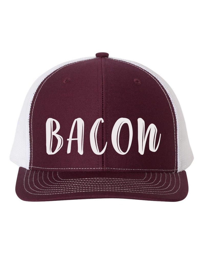 Bacon Hat the Word Bacon Bacon Lover Bacon Apparel Trucker - Etsy