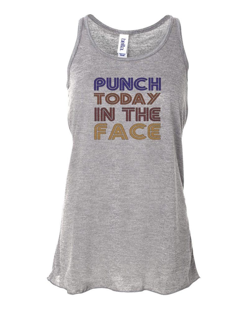 Women's Boxing Tank, Punch Today in the Face, Boxing Racerback, Muscle ...