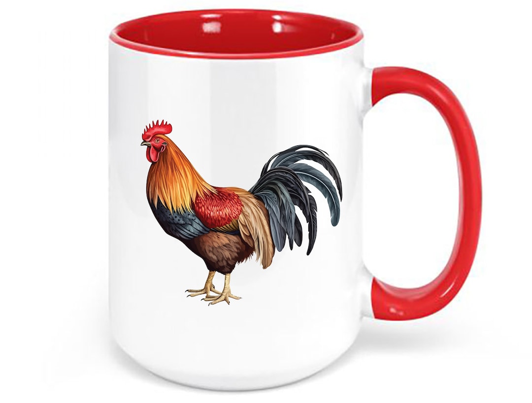 Rooster Coffee Cup, Rooster, Rooster Mug, Chicken Cup, Rooster Lover ...