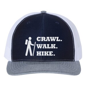 Crawl Walk Hike, Hiking Hat, Hiking Gear, Trucker Hat, Snapback, Hiking ...