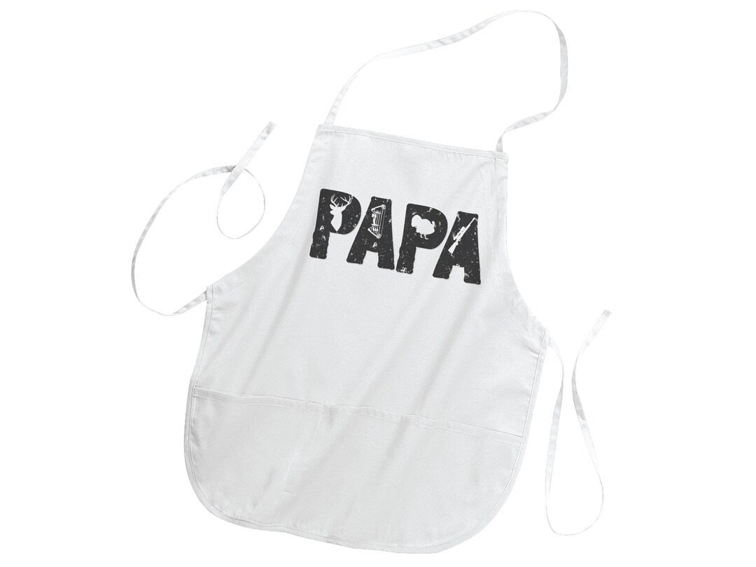 Papa Apron, Papa, Barbecue Apron, Apron With Pockets, Cooking Gift ...