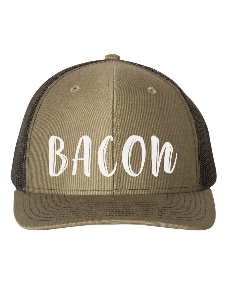 Bacon Hat the Word Bacon Bacon Lover Bacon Apparel Trucker - Etsy
