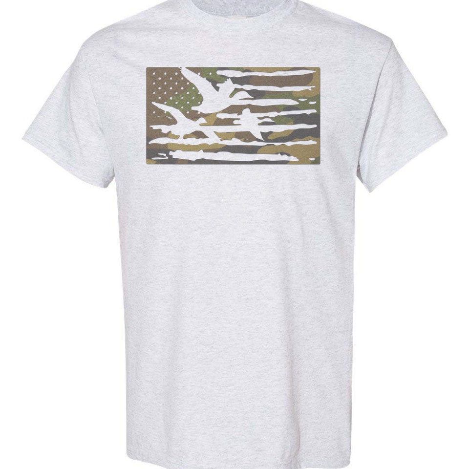 Duck Hunting Shirt, Camo Duck Flag, Hunting Shirt sold by Floretta ...