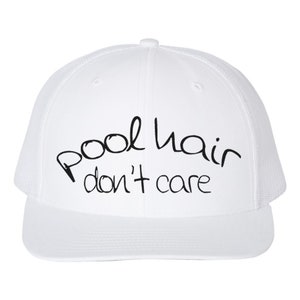 Pool Hair Don't Care, Pool Hat, Summer Hat, Adjustable Snapback, Pool ...