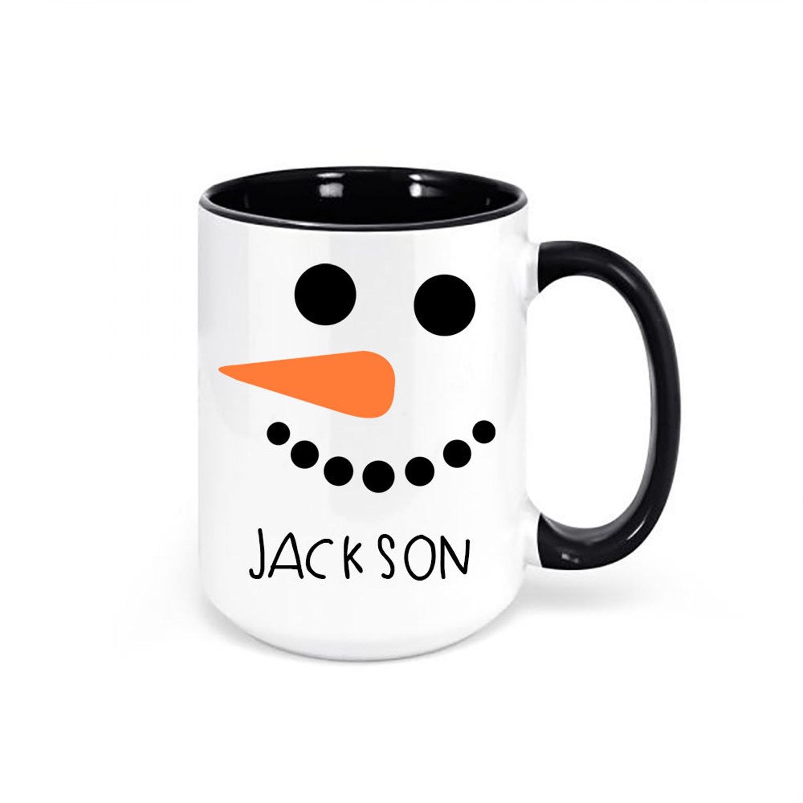Personalized Snowman Mug Custom Snowman Snowman Coffee Mug Etsy