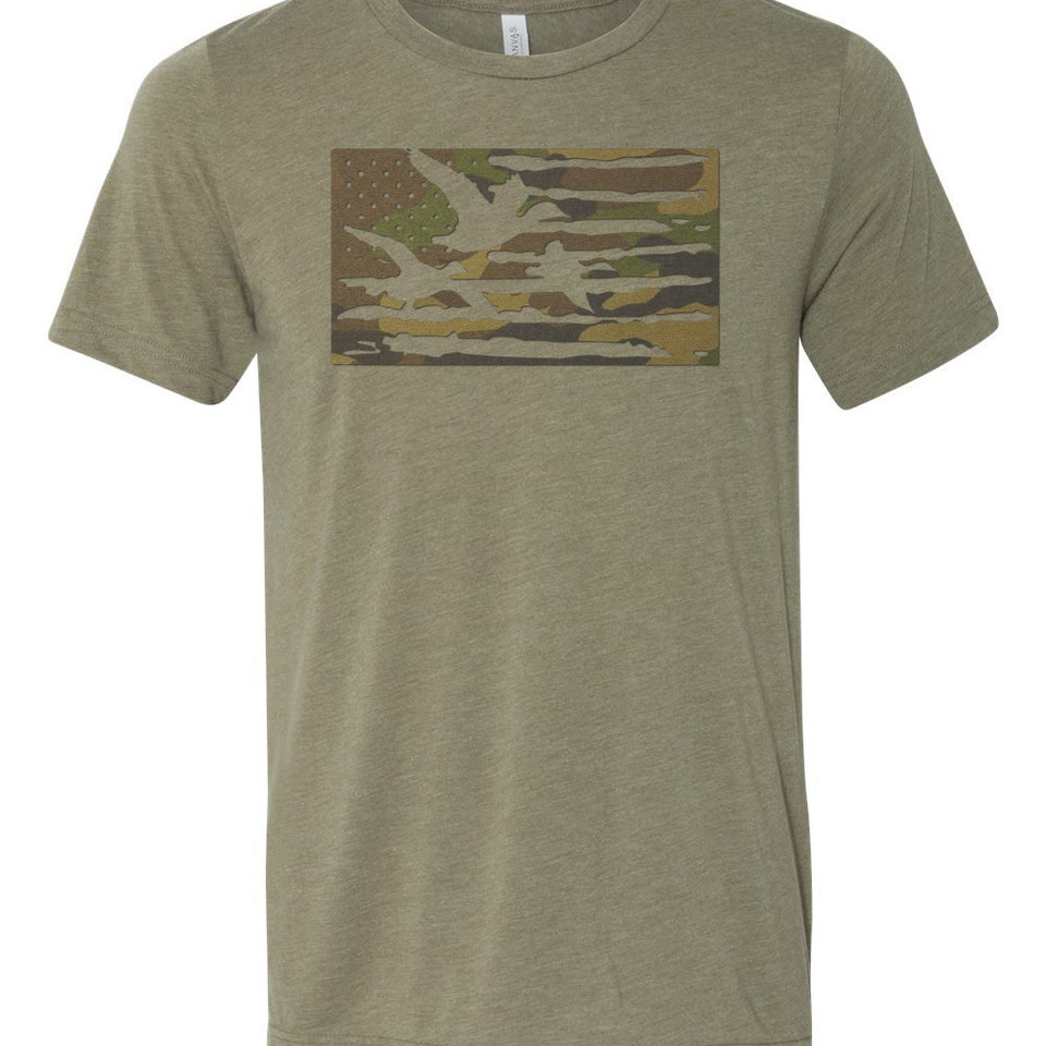 Duck Hunting Shirt, Camo Duck Flag, Hunting Shirt sold by Floretta ...