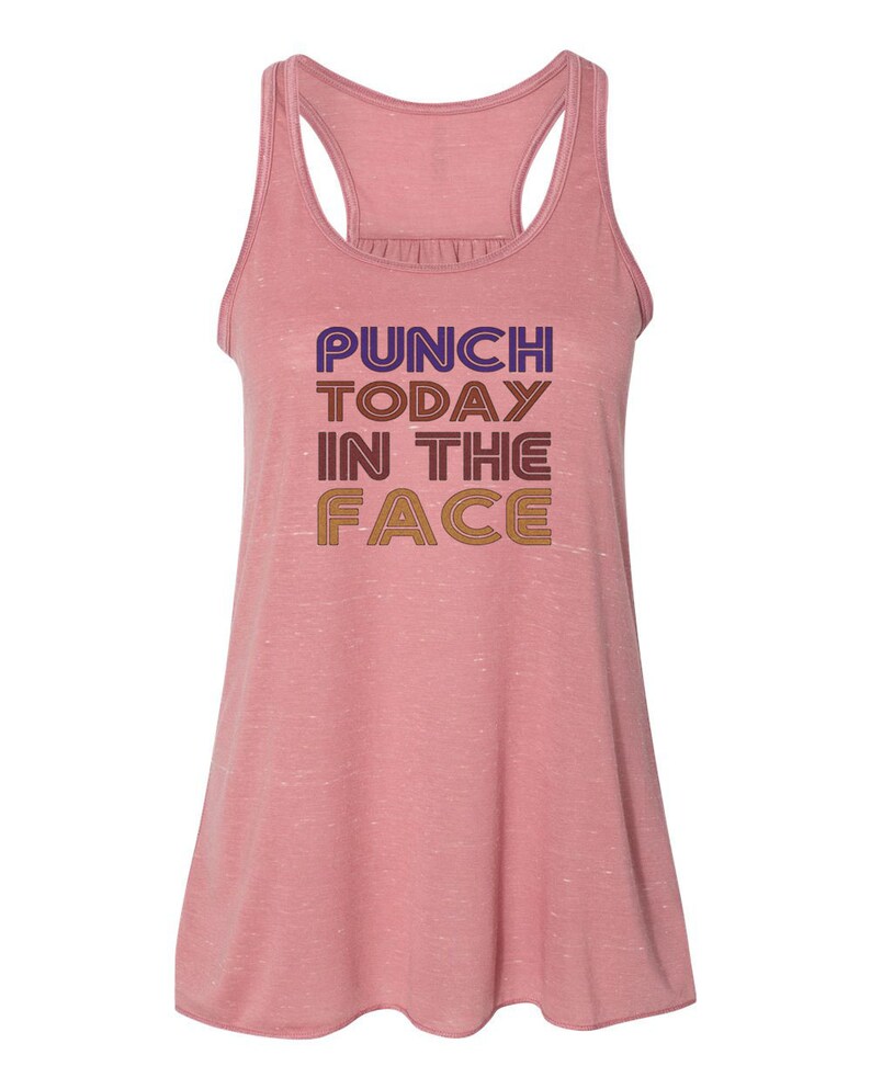 Women's Boxing Tank, Punch Today in the Face, Boxing Racerback, Muscle ...