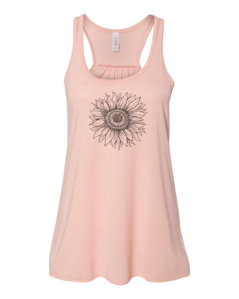 Sunflower Tank Top, Racerback, Sunflower Lover, Nature Tank, Racerback ...