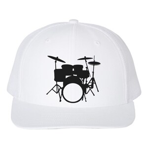 Drummer Hat, Drumset, Gift for Drummer, Percussion, Drumming Hat ...