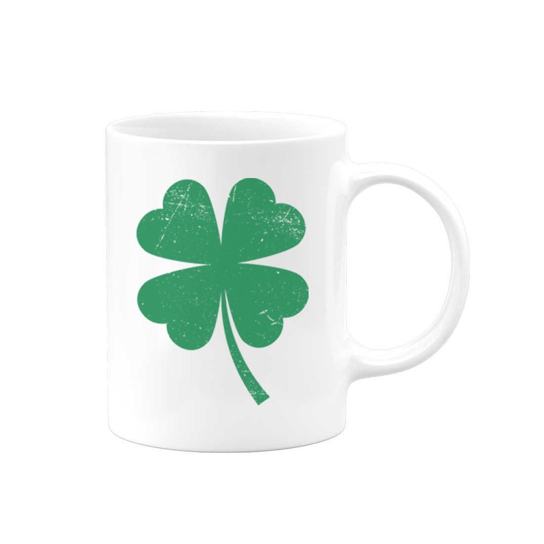 Shamrock Mug Four Leaf Clover St. Patricks Day Mug Clover - Etsy