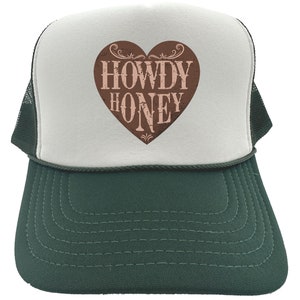 Howdy Honey Hat, Heart Hat, Howdy Honey, Beach Hat, Western Trucker Hat ...