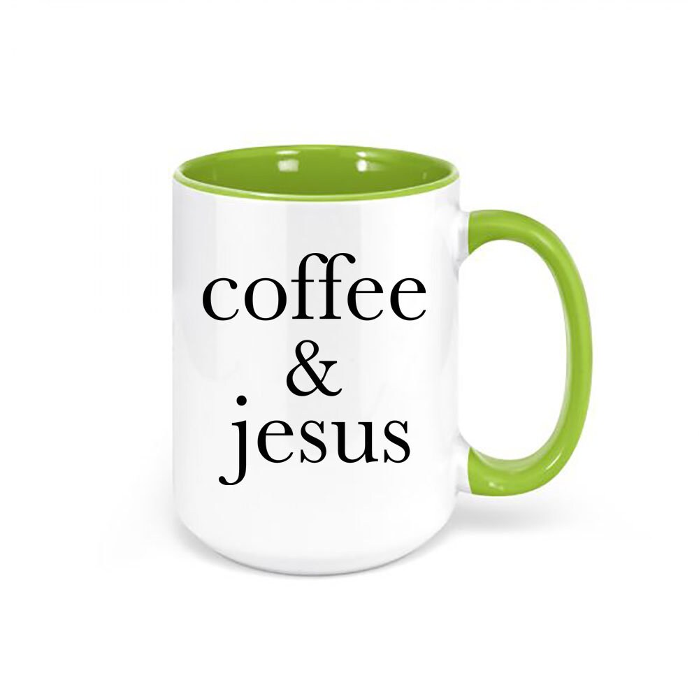Coffee and Jesus, Christian Mugs, Religious Mug, Coffee and Jesus Mug ...