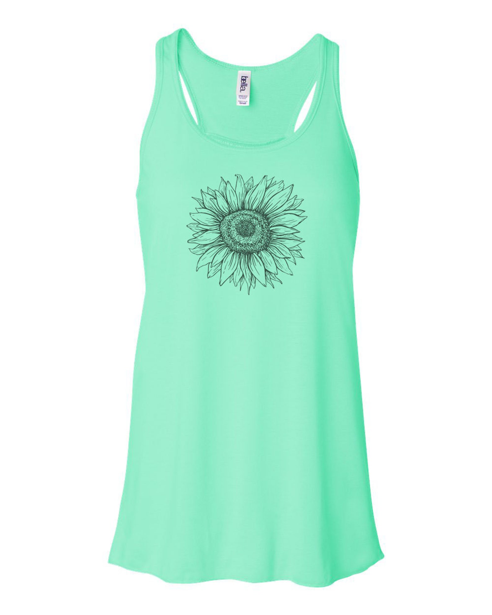 Sunflower Tank Top, Racerback, Sunflower Lover, Nature Tank, Racerback ...