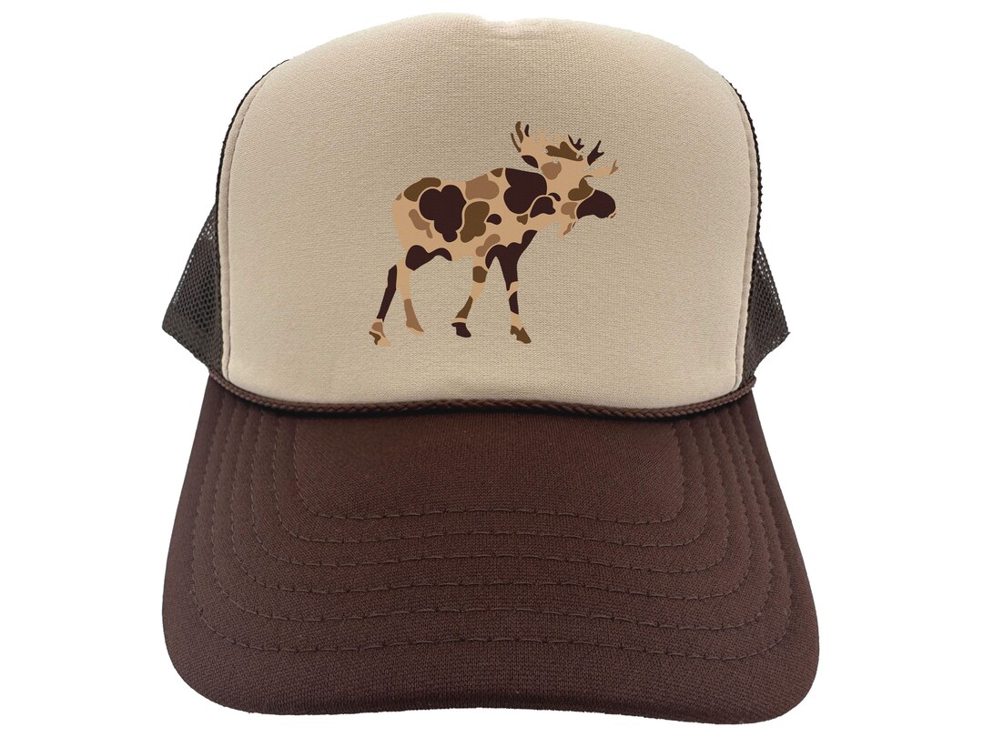 Moose Hat, Camo Moose, Moose Hunting Hat, Adjustable Snapback, Mesh ...
