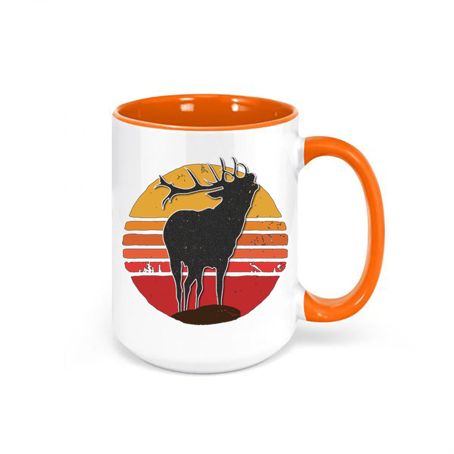 Elk Coffee Mug, Elk Sunset, Elk Hunting Mug, Rustic Mugs, Rustic Decor ...