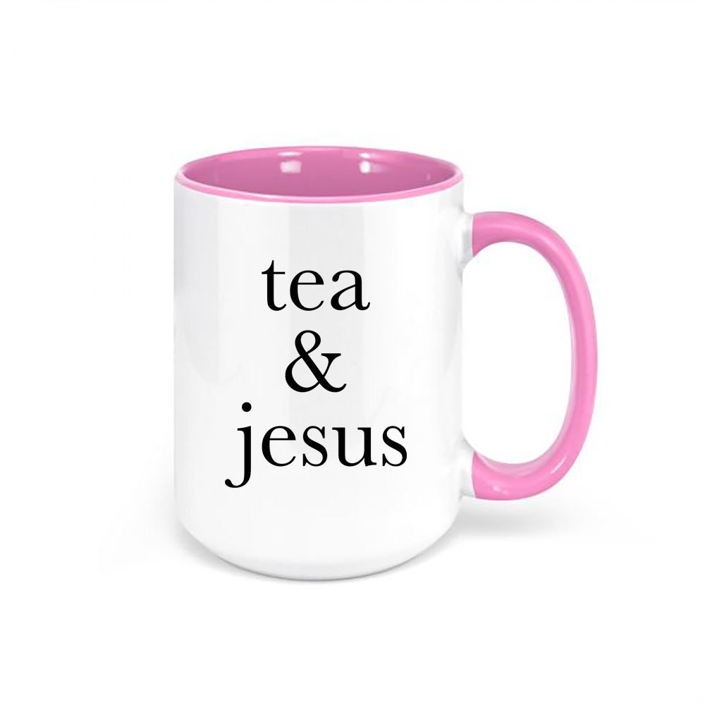 Tea and Jesus Mug, Christian Mug, Tea Mug, Coffee Gift, Tea Gift ...