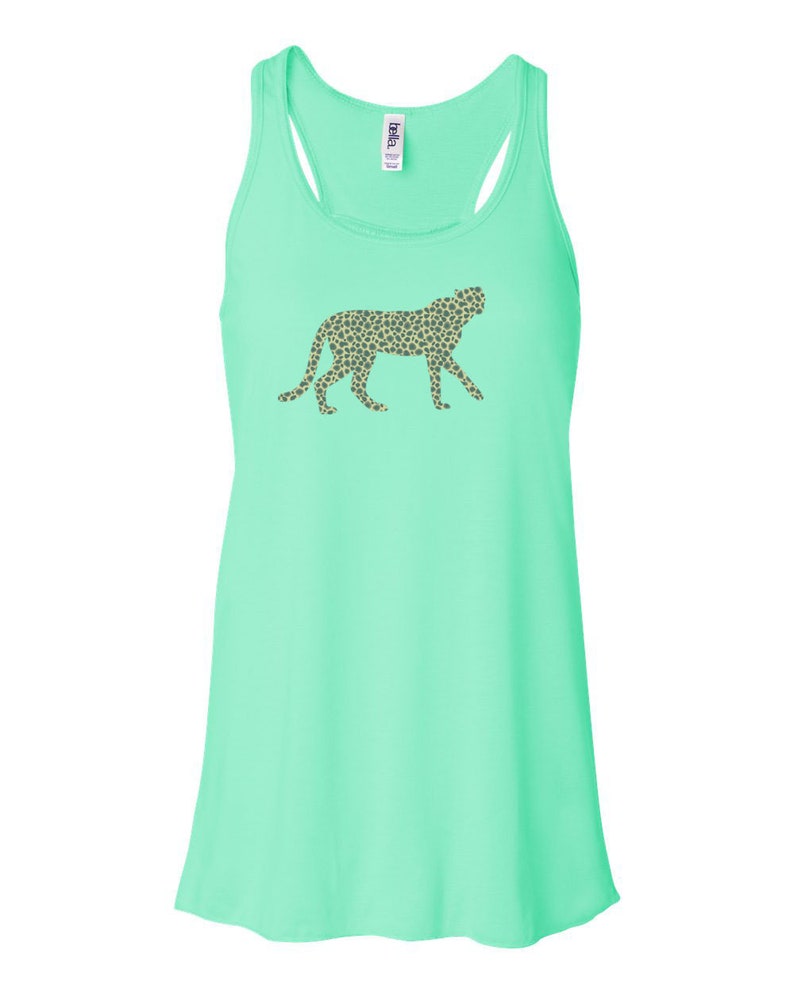 Racerback Cheetah Safari Tank Top Sublimation Soft Bella | Etsy