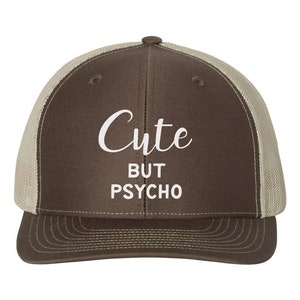 Cute but Psycho, Psycho Hat, Funny Hats, Snapback, Trucker Cap, Gift ...